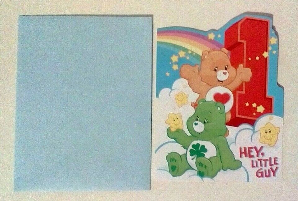 American Greetings Care Bears Birthday Card One Year Old Boy HEY ...