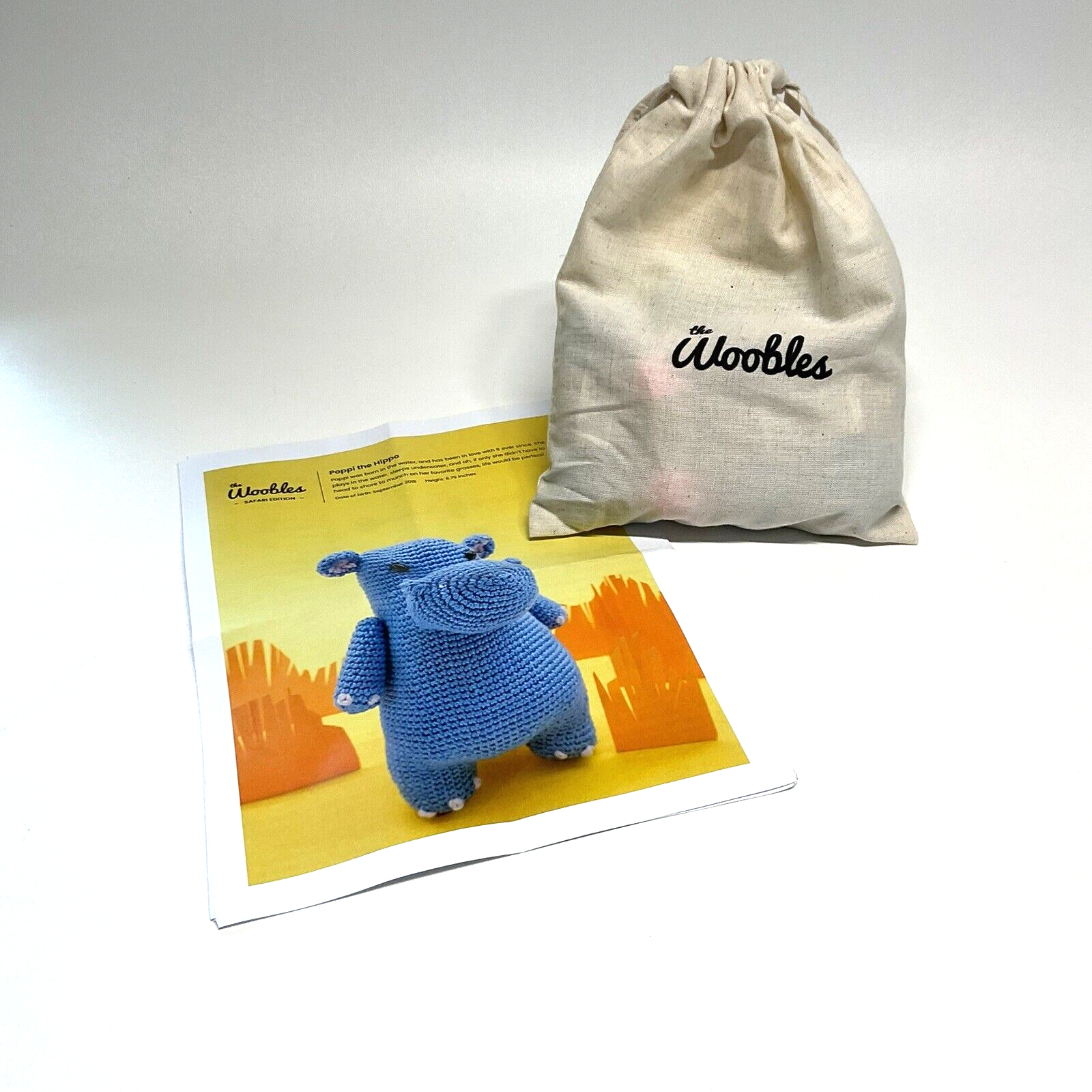 The Woobles Poppi The Hippo Safari Edition Learn Crochet Kit New 2021 ...