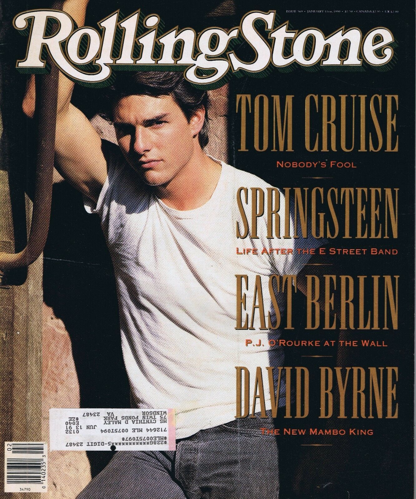 VINTAGE Jan 11 1990 Rolling Stone Magazine #569 Tom Cruise Bruce ...