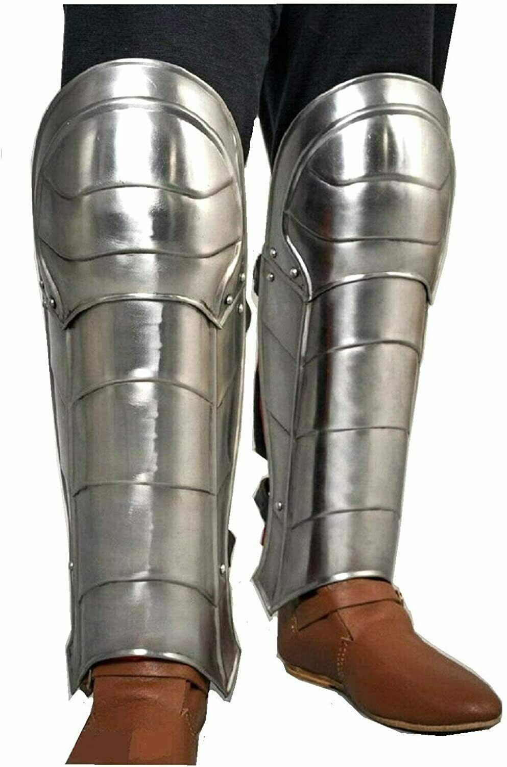 Medieval Gladiator Greaves Leg Guard Armor Set, Knight Crusader Steel ...