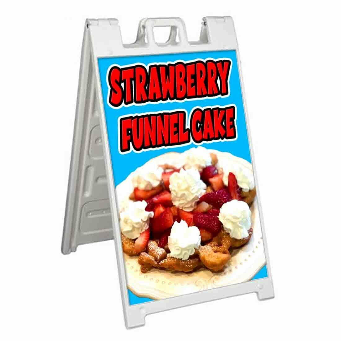 STRAWBERRY CAKE Signicade 24x36 A Frame Plastic Sidewalk Sign CARNIVAL ...