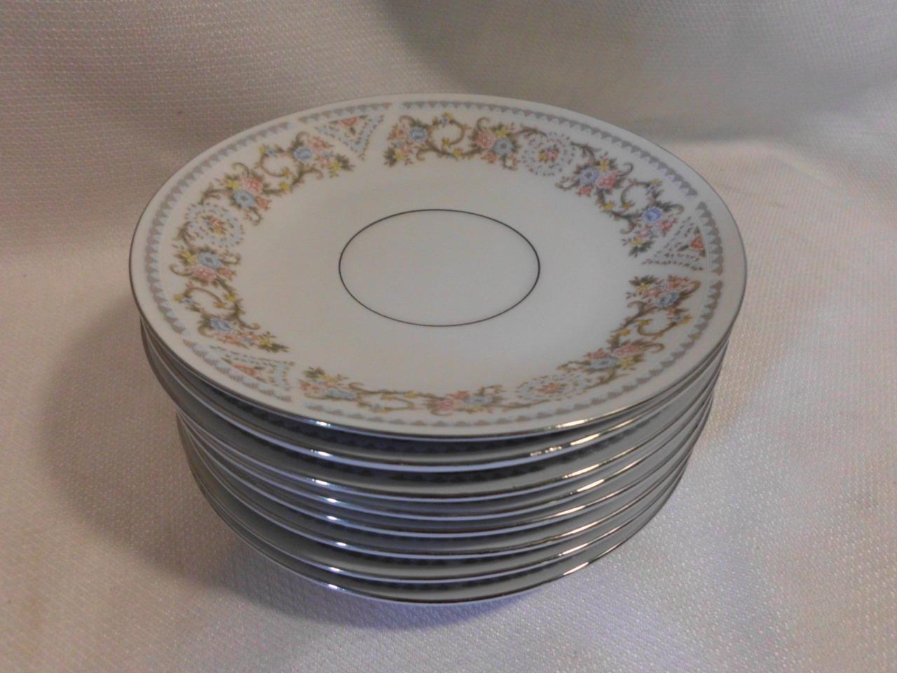 Set Of 8 ~ Silverie Fine China Silver Trim and 50 similar items
