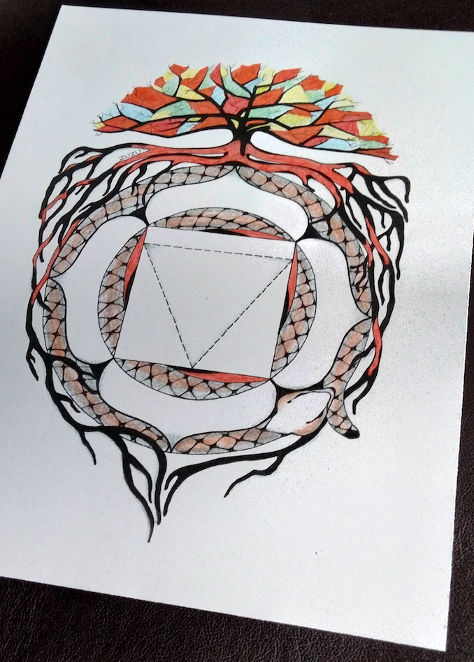 The First CHAKRA-zentangle inspired ink drawing-customizable healing ...