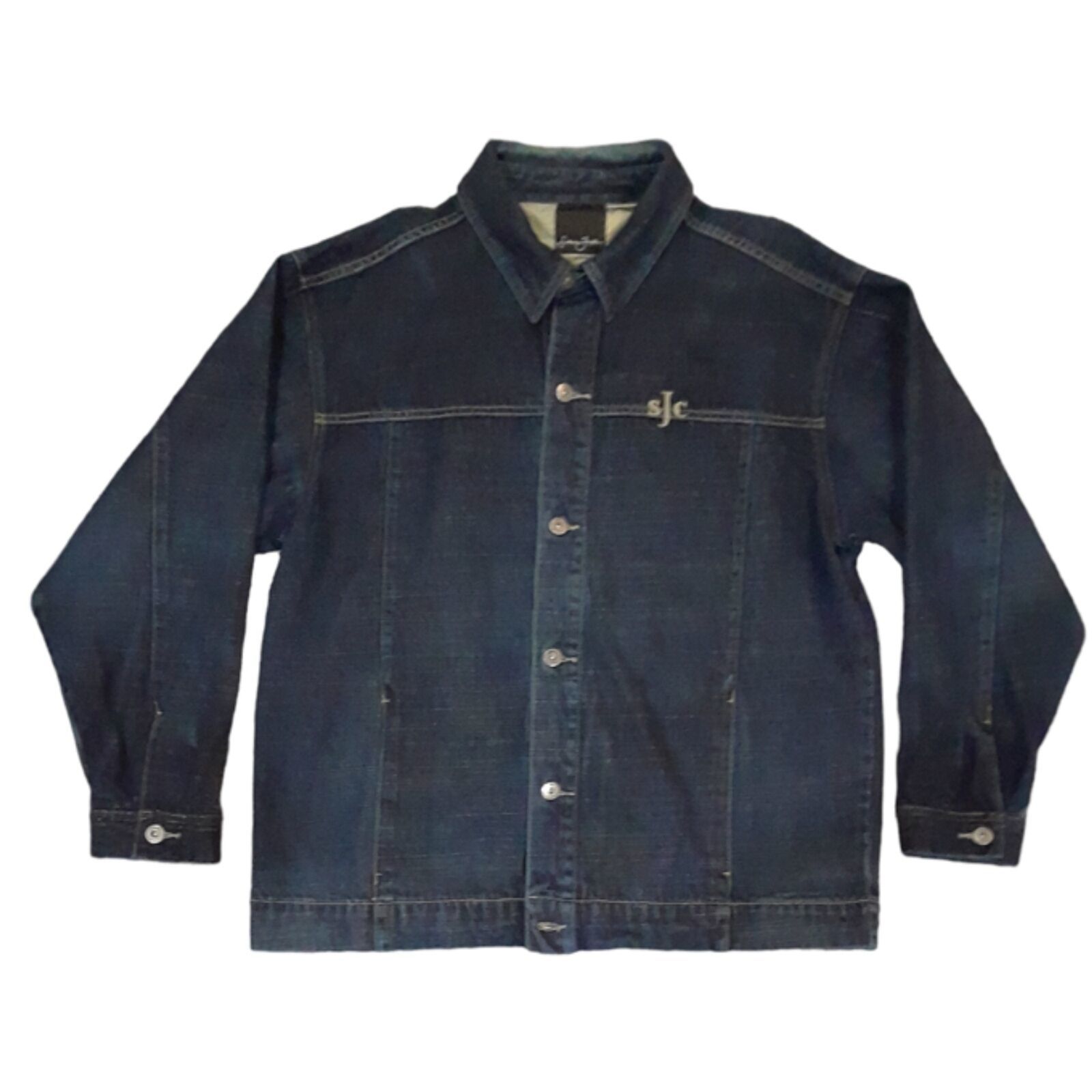 Vintage Sean John Jean Jacket Men's Size XL Color Blue Navy Denim ...
