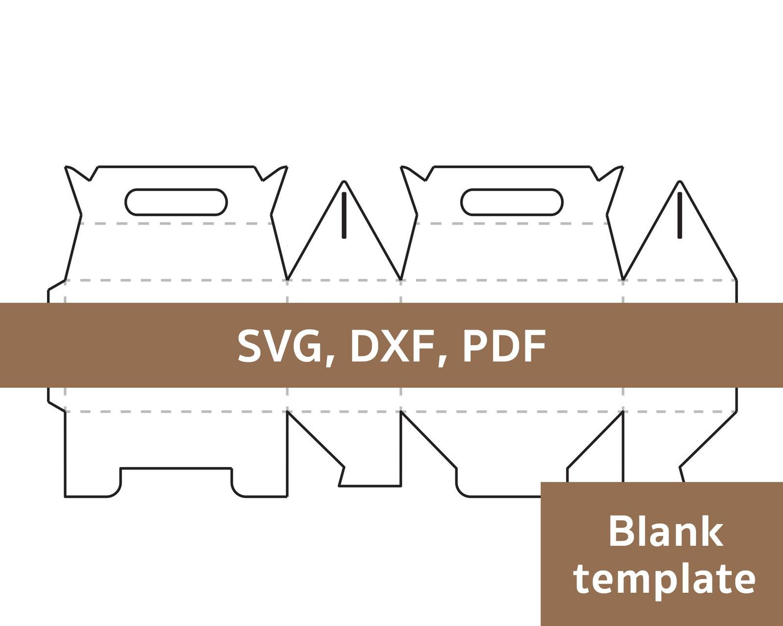 Gable box template, gable gift box, gift box and similar items