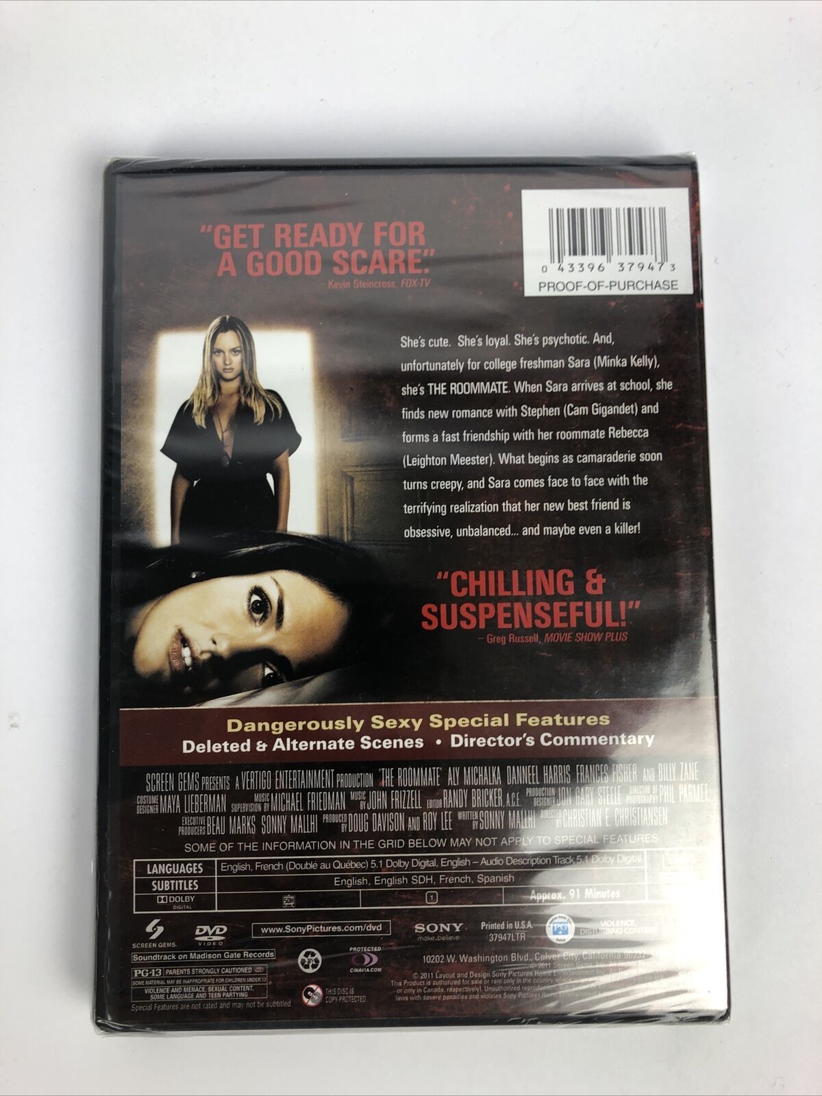 The Roommate (DVD, 2011, Widescreen) Minka Kelly Cam Gigandet Leighton ...