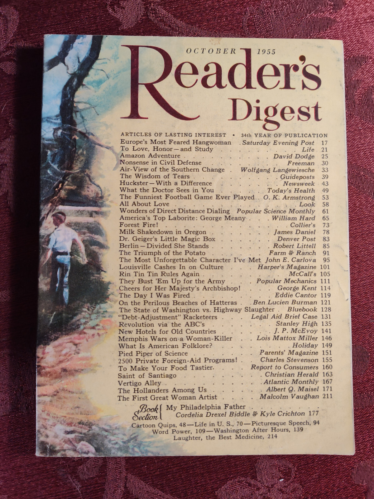 Readers Digest October 1955 William Hard David Dodge Eddie Cantor ...