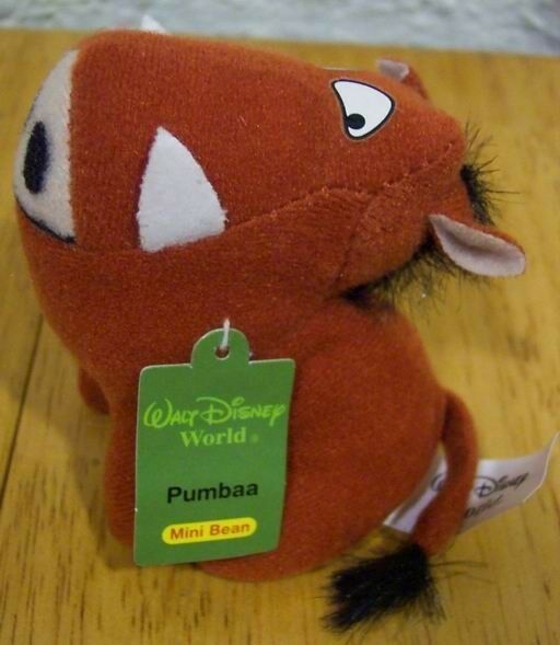 Walt Disney Lion King MINI PUMBAA WARTHOG 3" Plush STUFFED ANIMAL Toy ...