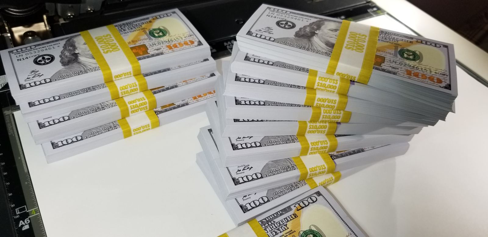 FULL PRINT Realistic Prop Money New Fake Dollar Bills REAL CASH Replica ...