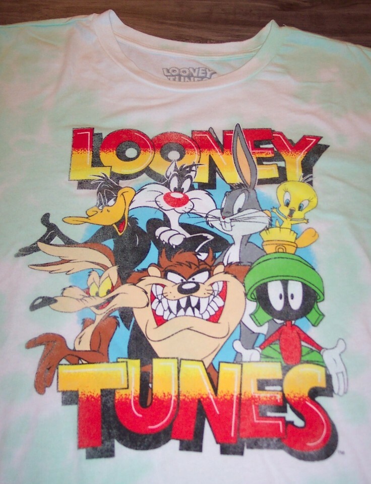 WB Looney Tunes Tie-Dye T-Shirt MENS XL Bugs Bunny Marvin The Martian ...