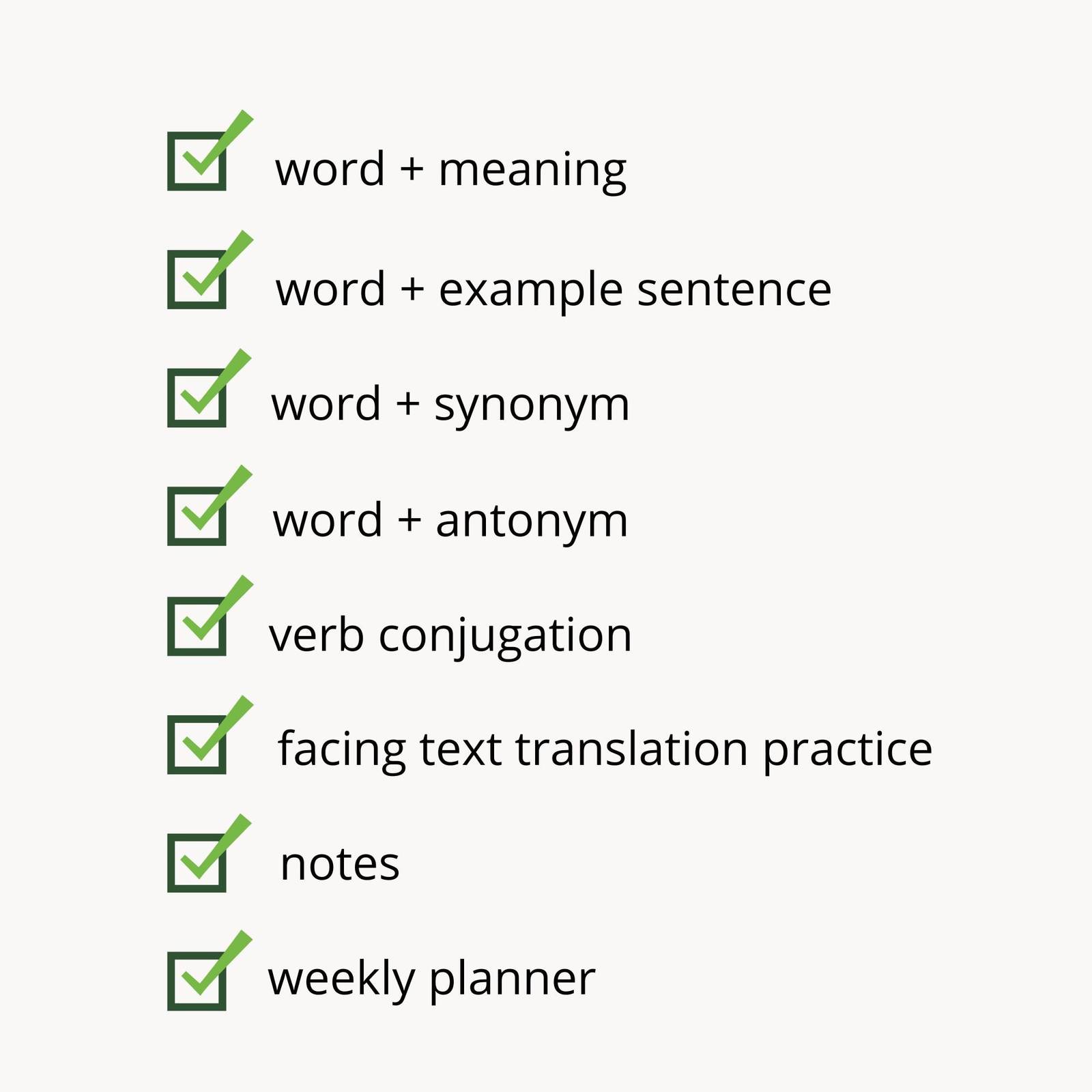 Language Learning Notebook | Printable PDF Worksheet | A4 - A5 ...