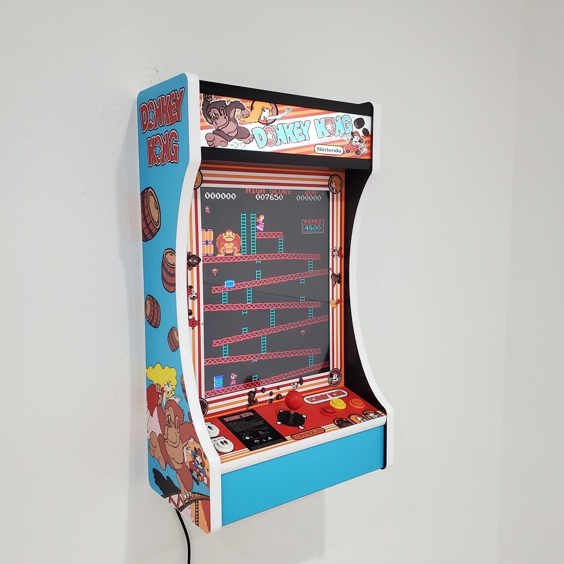 Donkey Kong, Wall Mount Arcade Machine, plays 60 Games, 19" screen ...