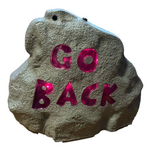 Gemmy GO BACK Haunted Rock Lights And Sounds Retired Stone Halloween ...