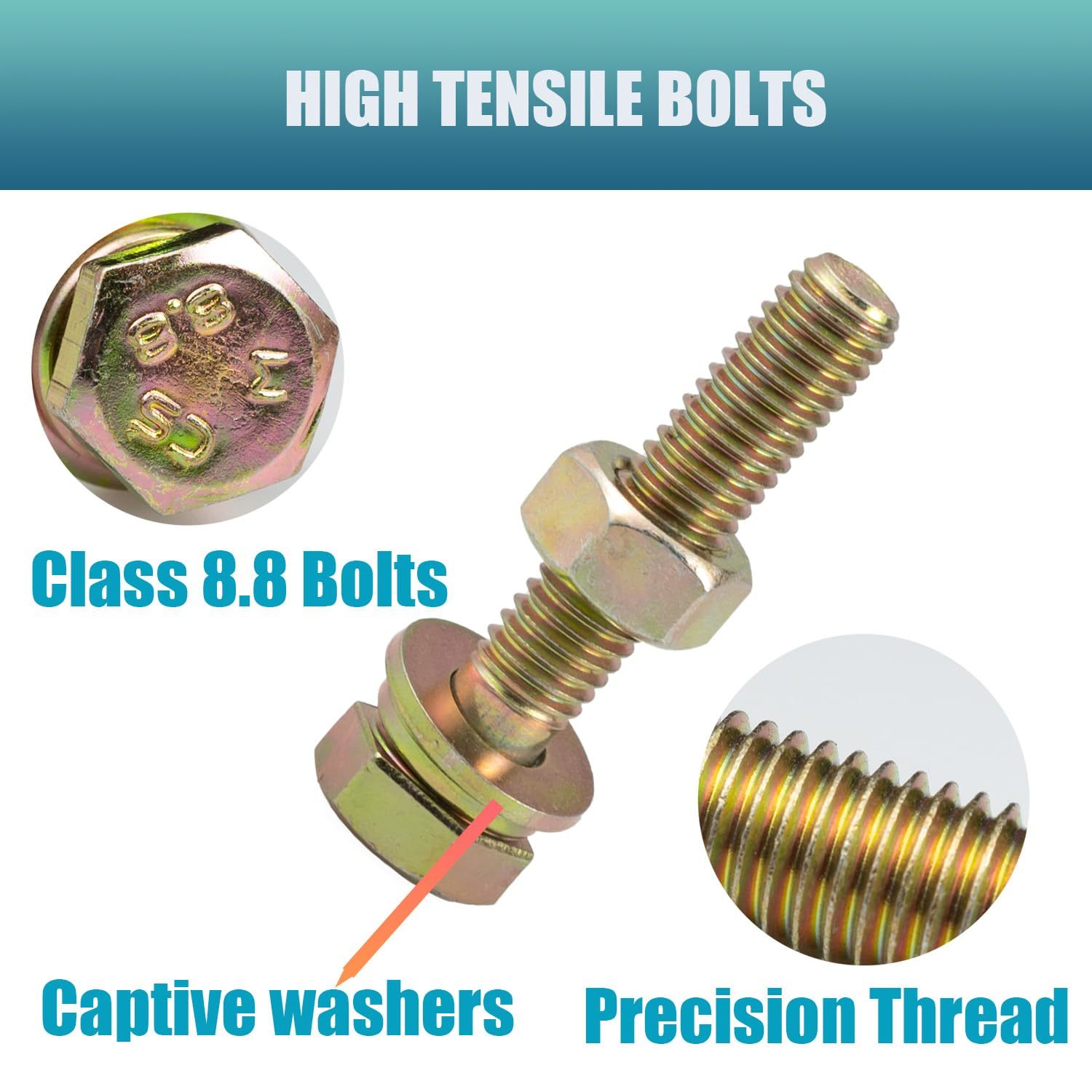 705 Pcs Metric Bolt And Nut Set - M6/M8/M10/M12 Grade 8 Heavy Duty Hexagon Bolts - Screws & Bolts
