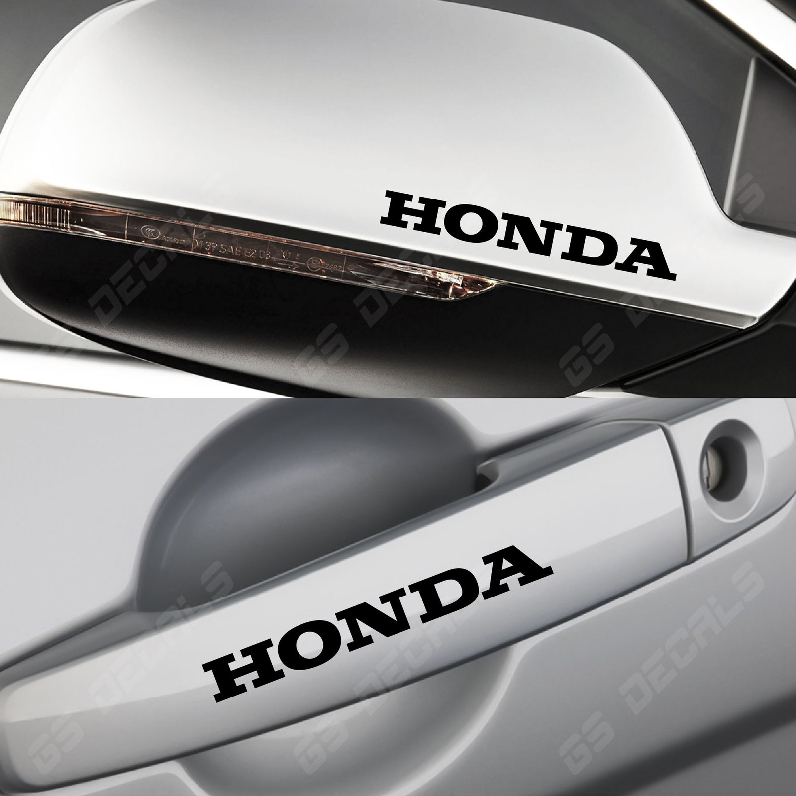 Honda Logo Mirror Handle Decals Stickers Premium Quality 5 Colors Civic ...