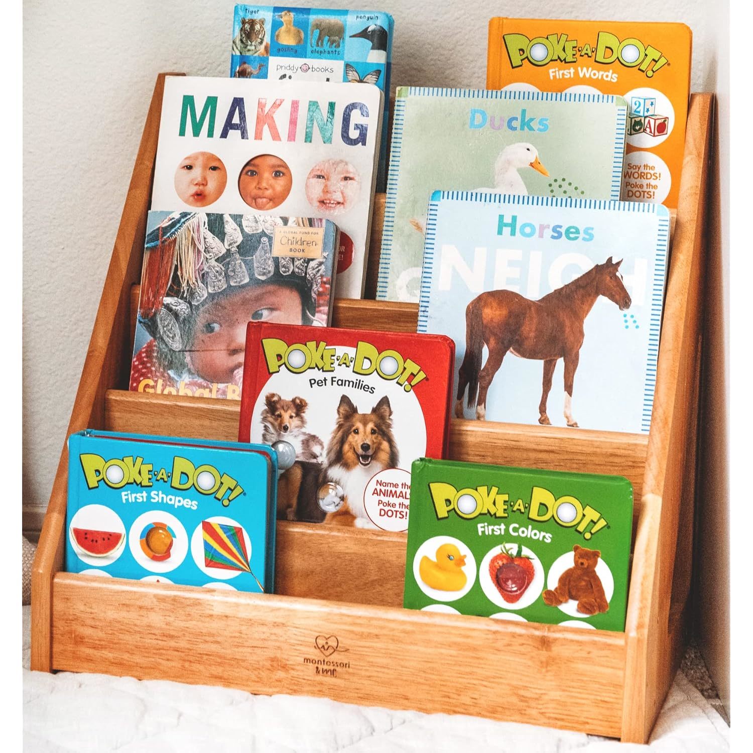 Montessori Bookshelf - Book Display Shelf For Toddler - Forward/Front ...
