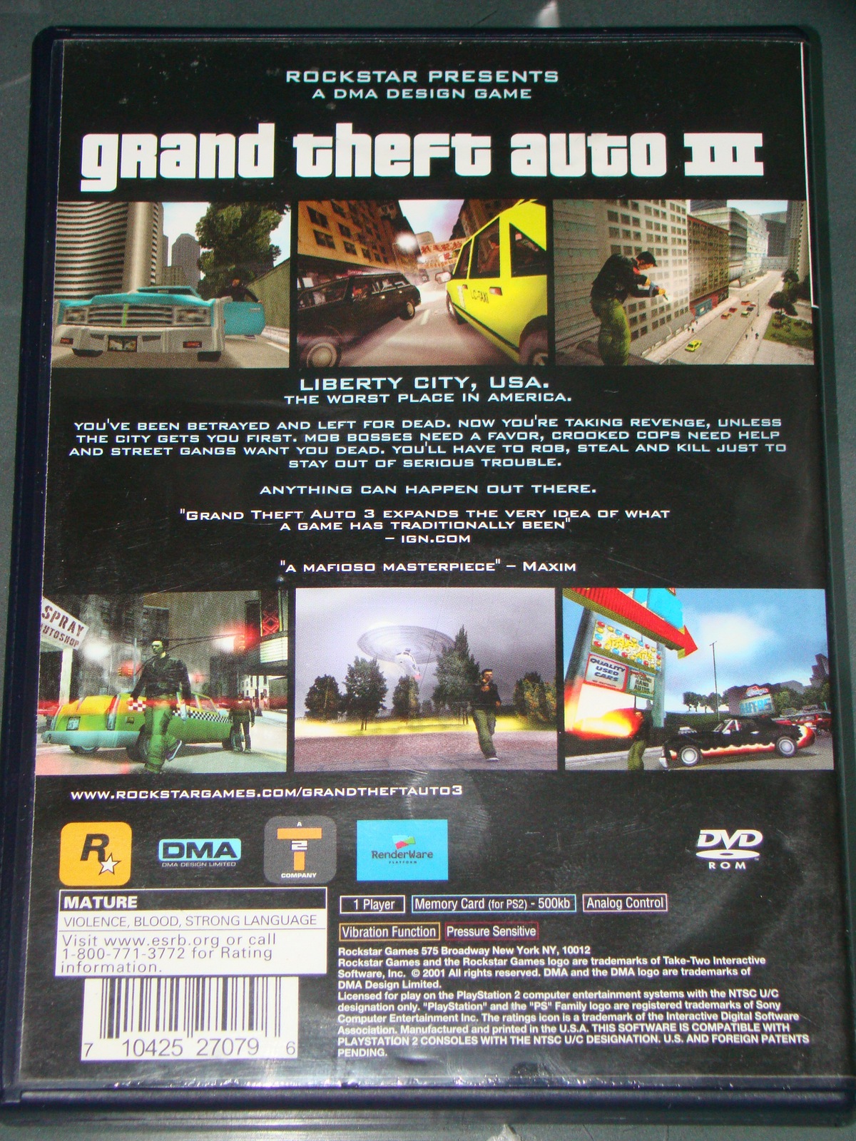 Playstation 2 - GRAND THEFT AUTO III (Complete with Instructions ...