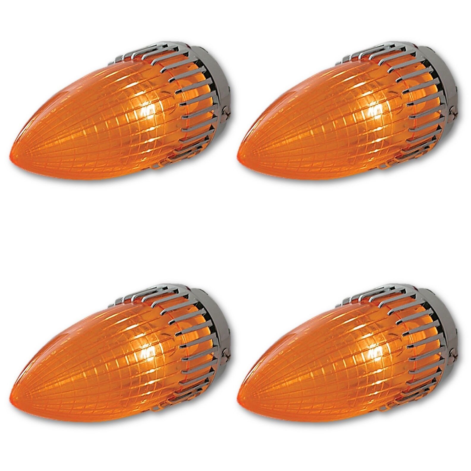 59 Cadillac Car Amber Rear Tail Brake Light Lens & Chrome Bezel ...