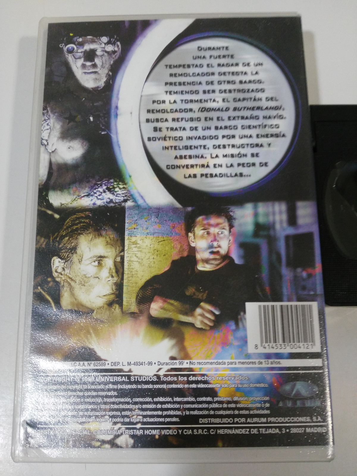 Virus Jamie Lee Curtis John Bruno VHS Cinta Tape Castellano Terreur ...