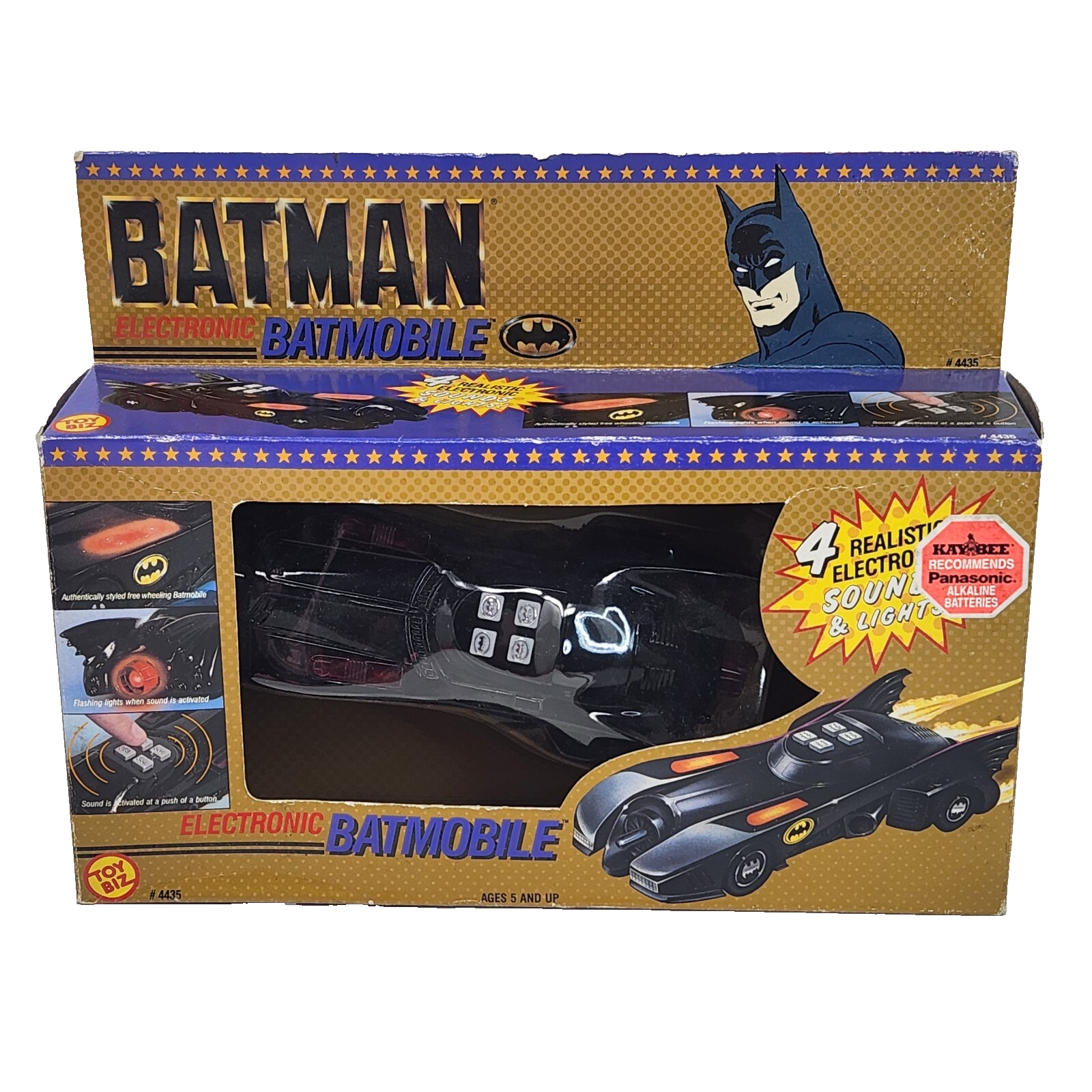 VINTAGE 1990 TOY BIZ BATMAN ELECTRONIC BATMOBILE VEHICLE NEW IN ...