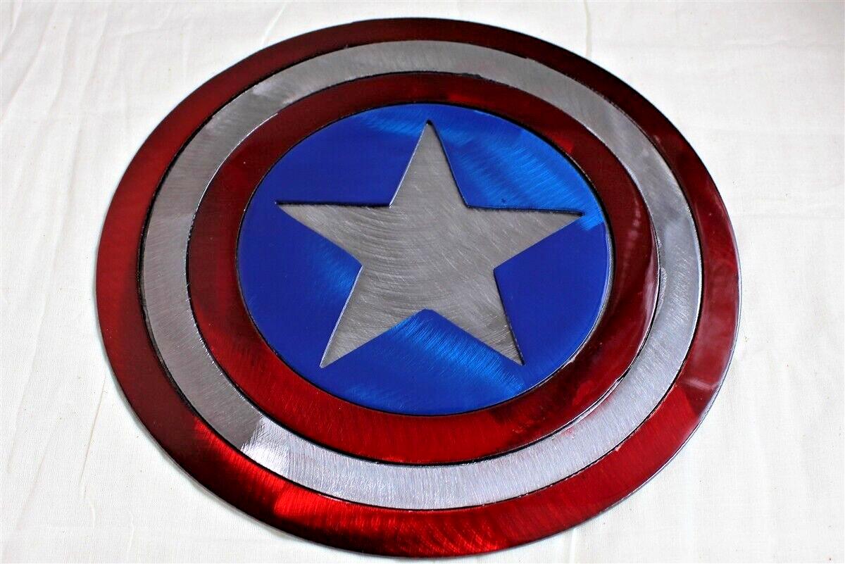 Captain America Metal Wall Art 11" x 11" - Sculptures & Figurines