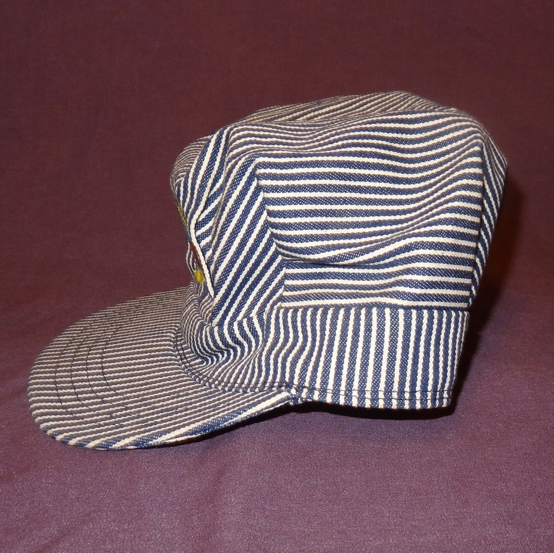 Grand Canyon Railway Train Conductor Blue Striped Snapback Hat Cap USA ...