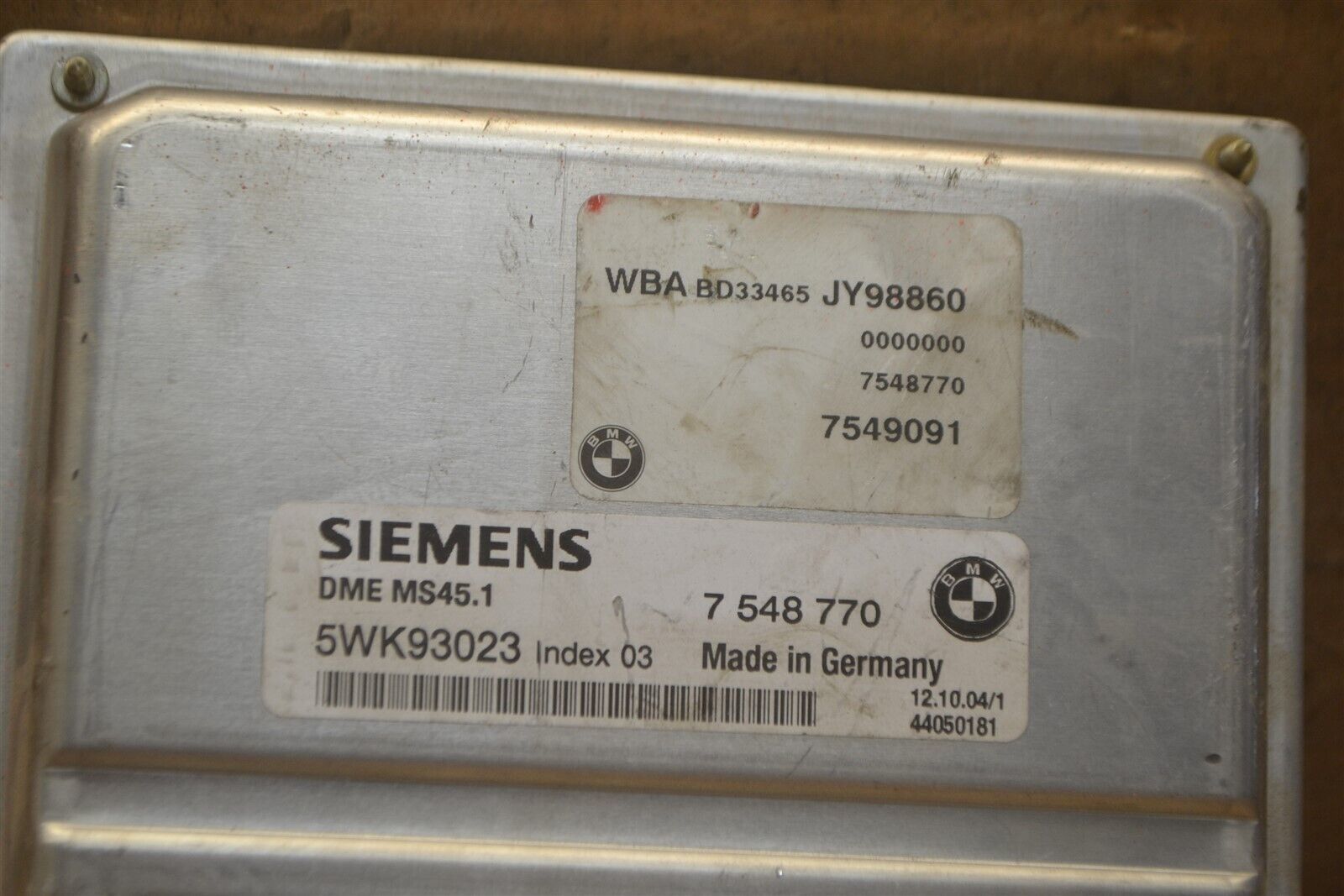 03-05 BMW 325i Engine Control Unit ECU 7548770 Module 675-10c3 - Car ...