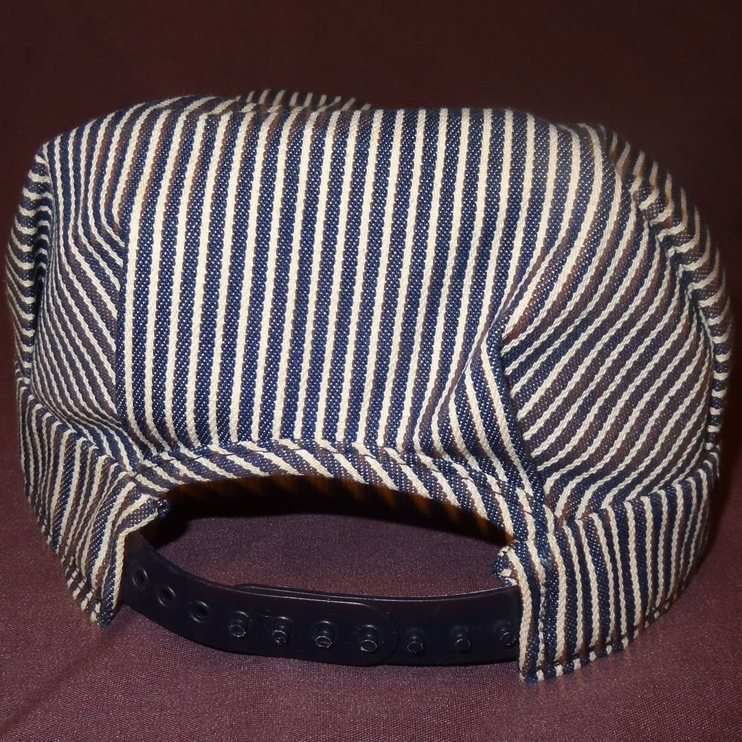 Grand Canyon Railway Train Conductor Blue Striped Snapback Hat Cap USA ...