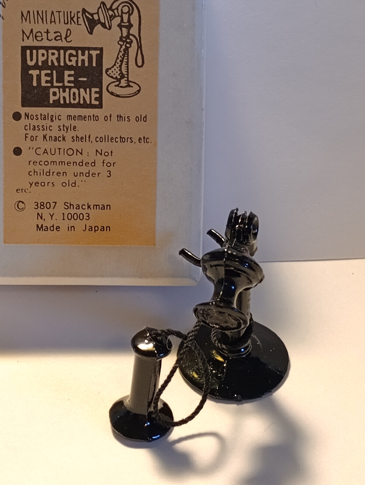 Vintage Shackman Miniature Upright Telephone - Miniatures