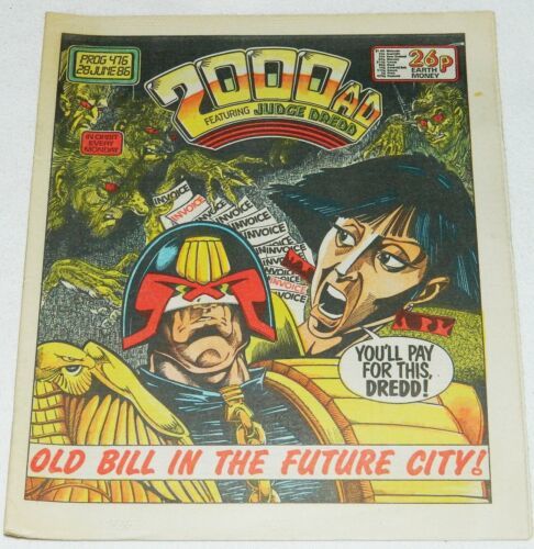 2000 AD British Weekly Comic Magazine #476 IPC Magazines Judge Dredd ...