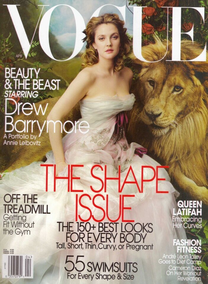 2005 Vogue Drew Barrymore Queen Latifah Cameron Diaz Erin Daniels Kate ...