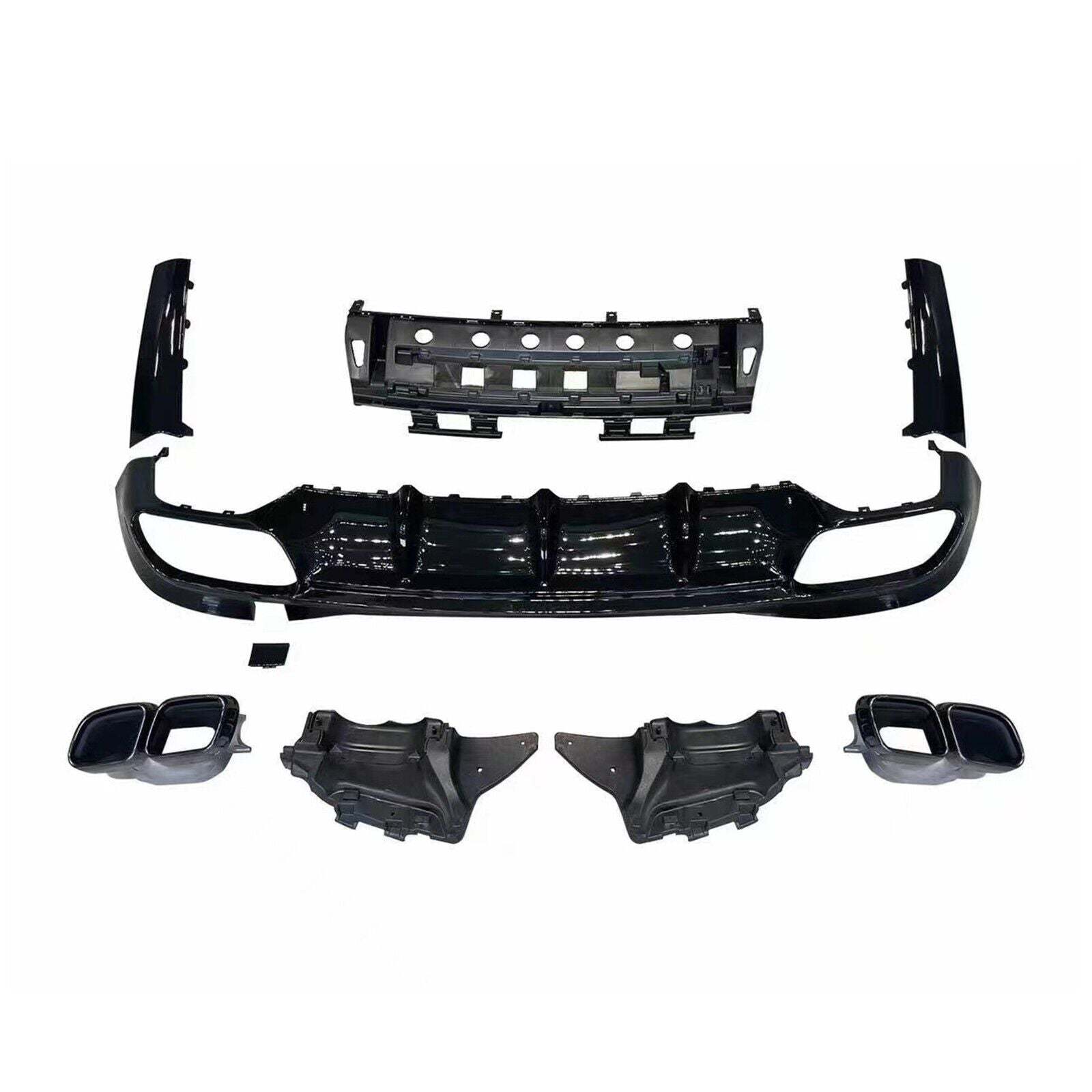 Car Rear Diffuser & Exhaust Pipe & Mount Bracket For Benz S Class W223 ...