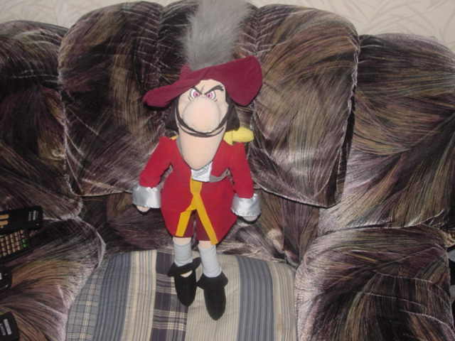 21" Disney CAPTAIN HOOK Plush Doll From Peter Pan - Disney