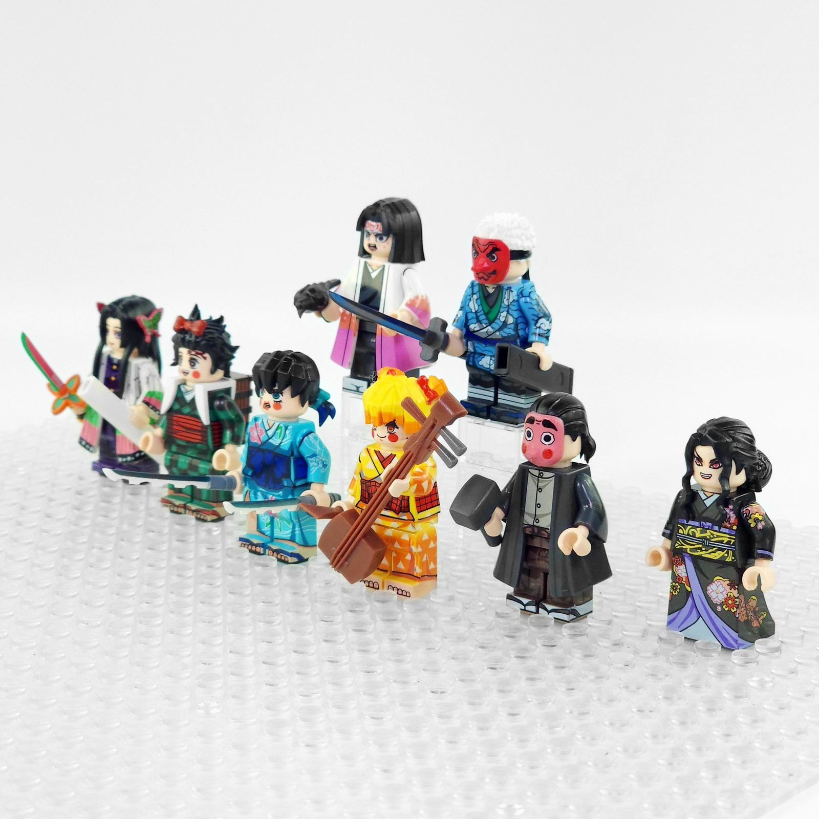 8pcs Demon Slayer Tanjiro Kozo Kanamori Muzan Kiriya Ubuyashiki ...