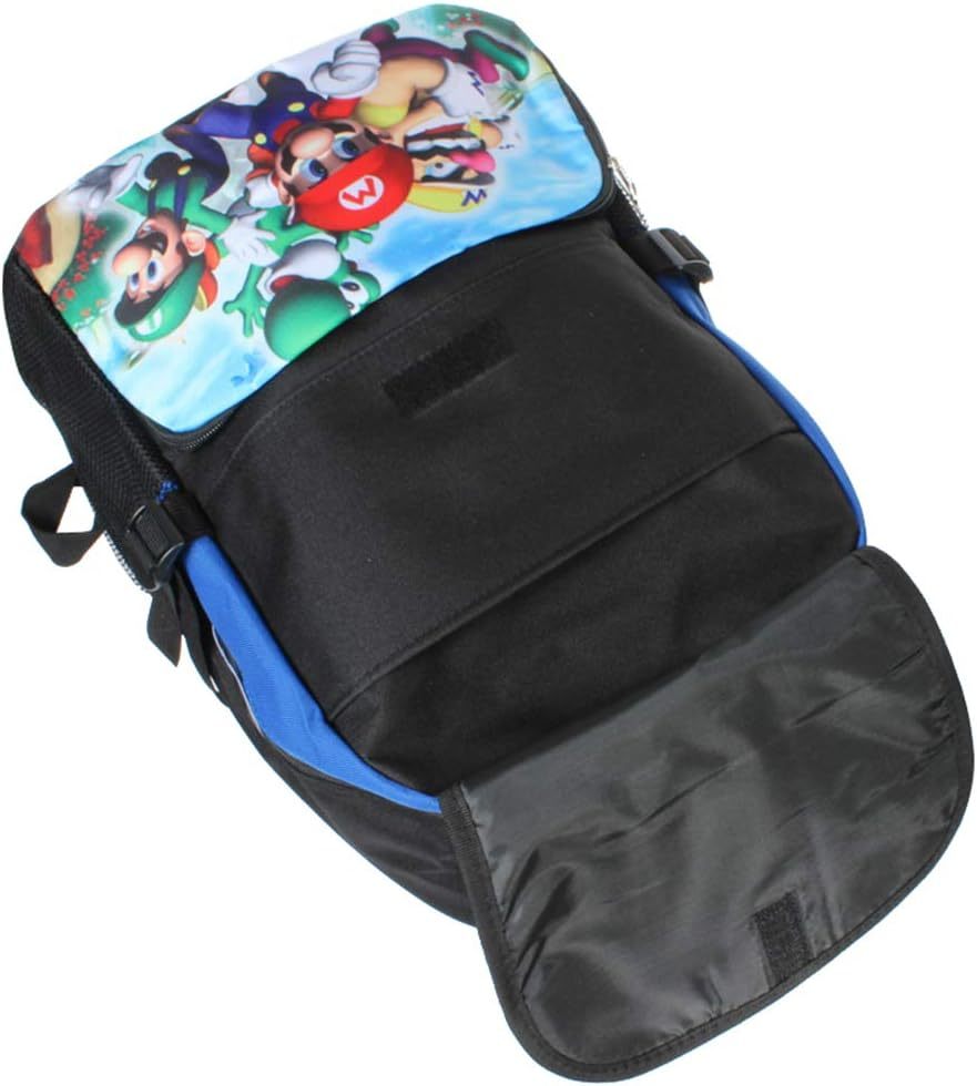 Mario Flying Yoshi Backpack with Luigi Yoshi Wario 17" with adjustable ...