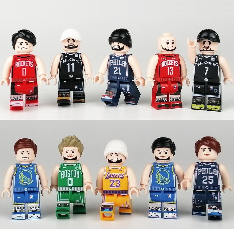 10pcs Sports Basketball Player NBA Players Minifigures Accessories ...