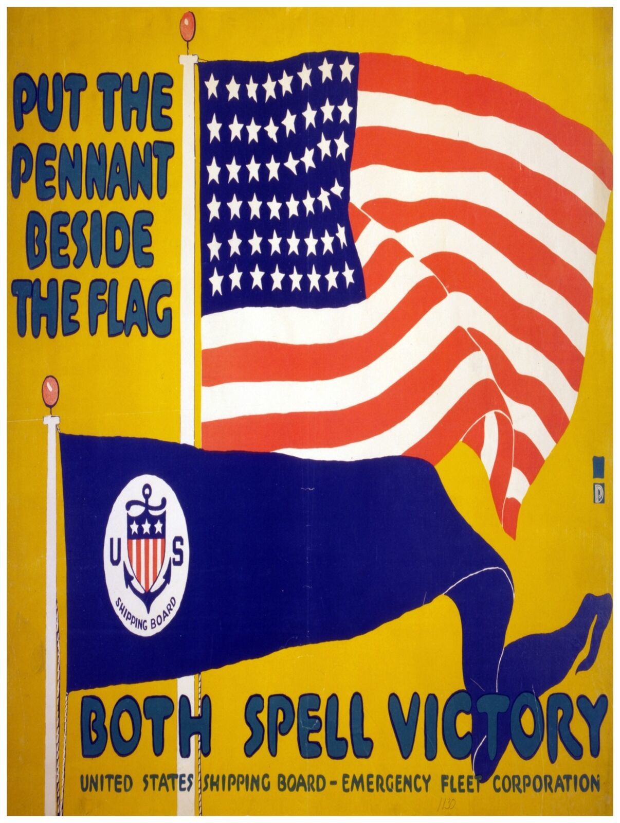 7616.United states shipping board.American flag waving.POSTER.art wall ...