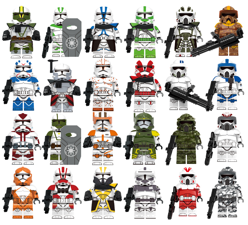 Star Wars Custom Clone Soliders troopers 24 Assortment Minifigures Toys ...