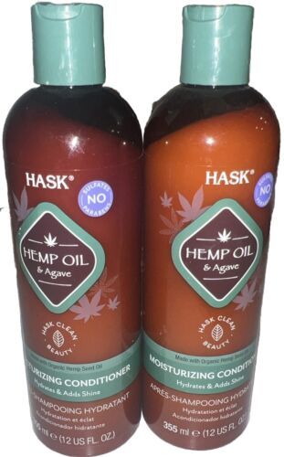 Hask Hemp Oil Agave Moisturizing Conditioner 12 Oz Brand New Lot Of 2 ...
