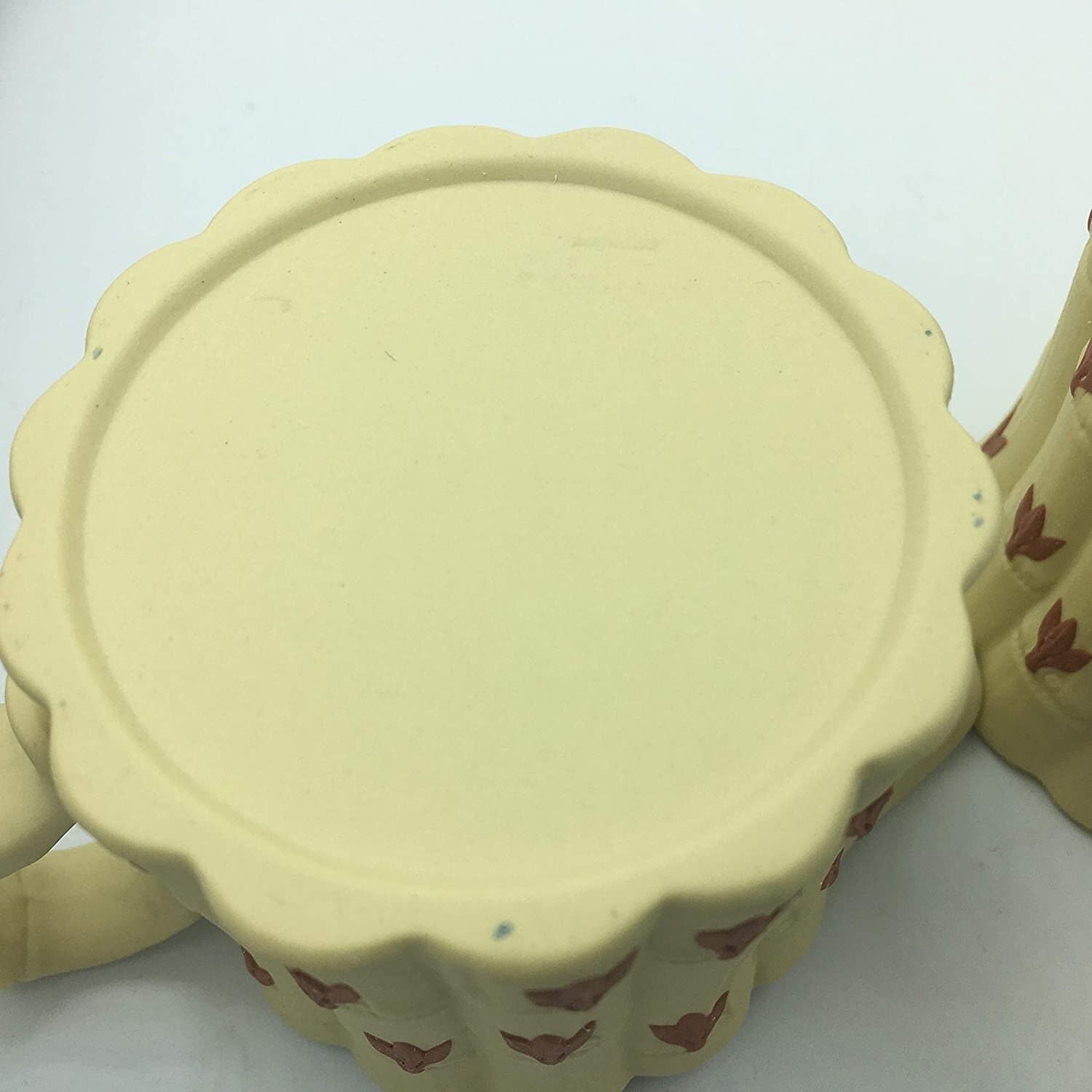 Wedgwood Primrose Terracotta Jasper Bamboo Sugar Bowl Lid & Ceamer Set ...