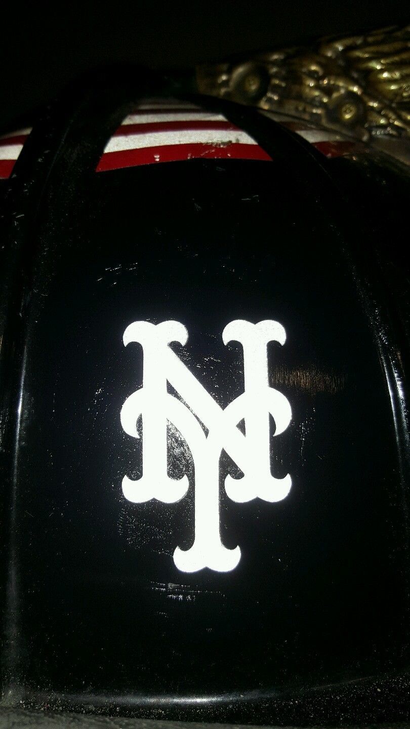 REFLECTIVE New York Mets 2 inch fire helmet decal sticker RTIC window ...