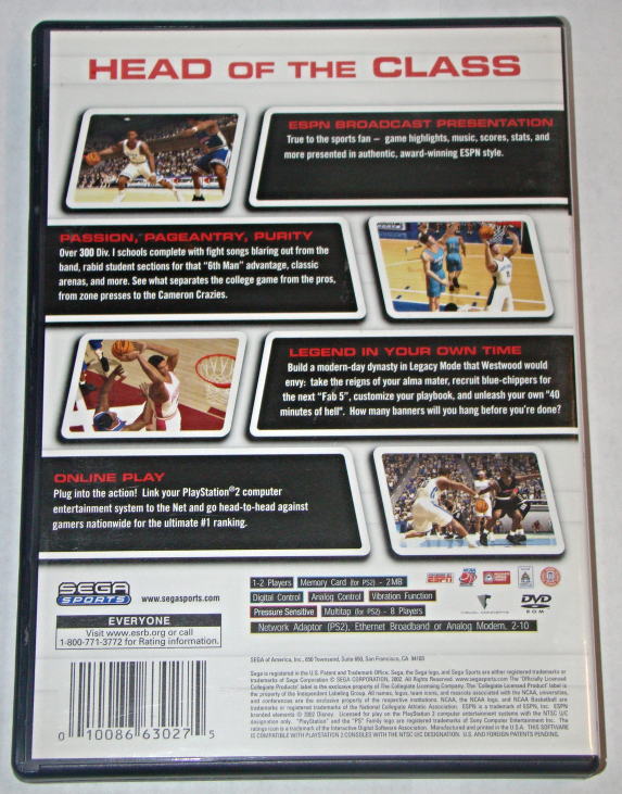 Playstation 2 - NCAA 2K3 College Basketball (Complete With Manual ...