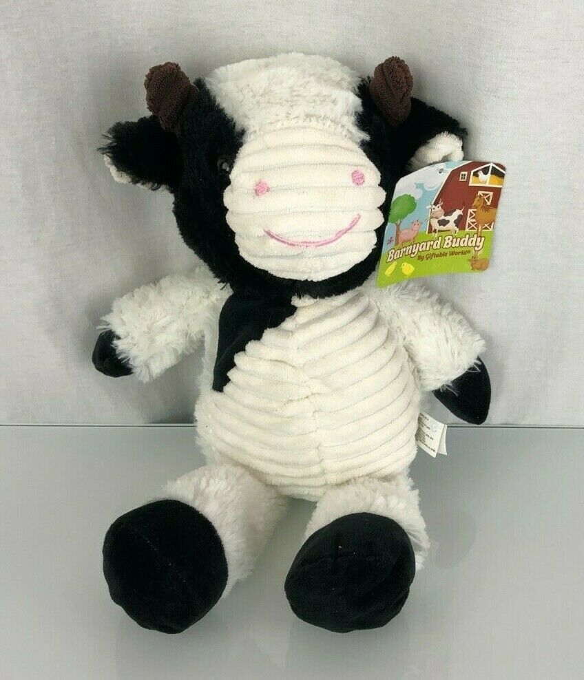 Giftable World Inc 15" Cuddle Farm Stuffed Plush Cow Barnyard Buddy ...