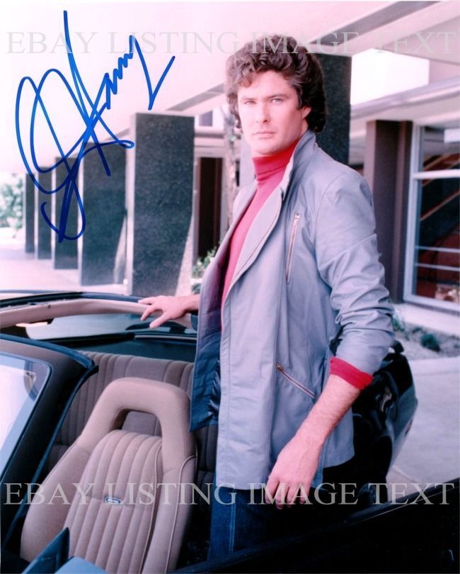 DAVID HASSELHOFF AUTOGRAPHED AUTOGRAPH 8x10 RP PHOTO KNIGHT RIDER WITH ...