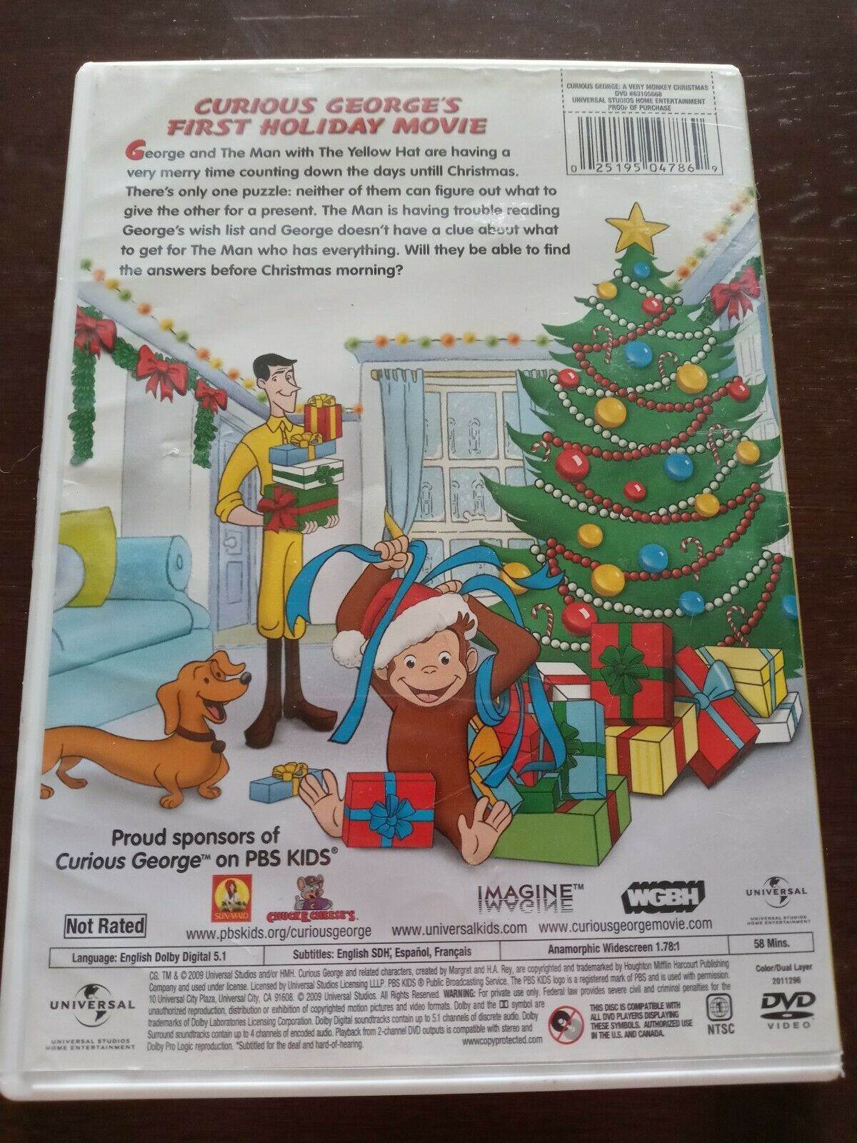 Curious George: A Very Monkey Christmas (DVD, 2009) PBS Kids - DVDs ...