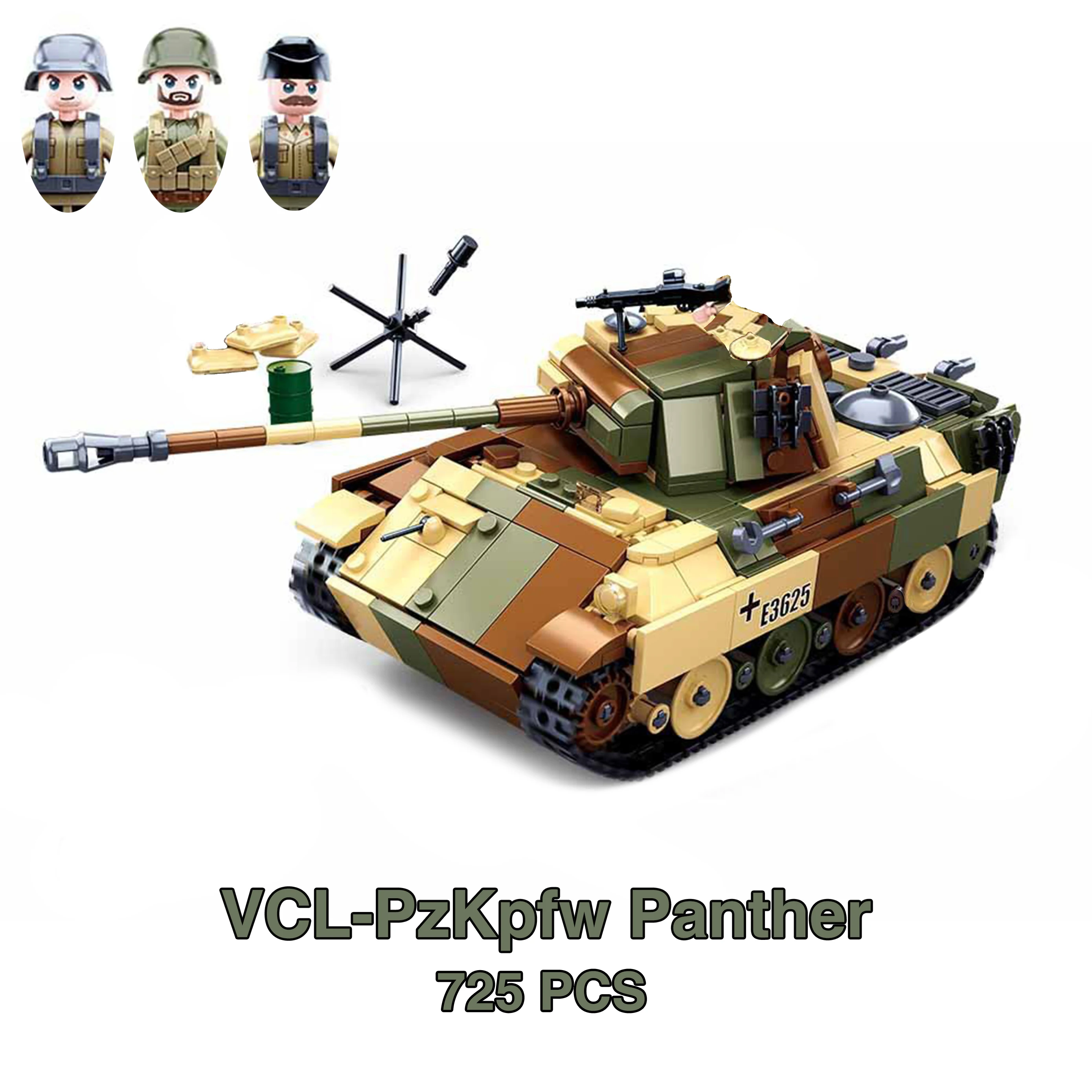 Military Tank T-34 Sherman Panzer IV BF109 Fighter Russia MOC WW2 Army ...