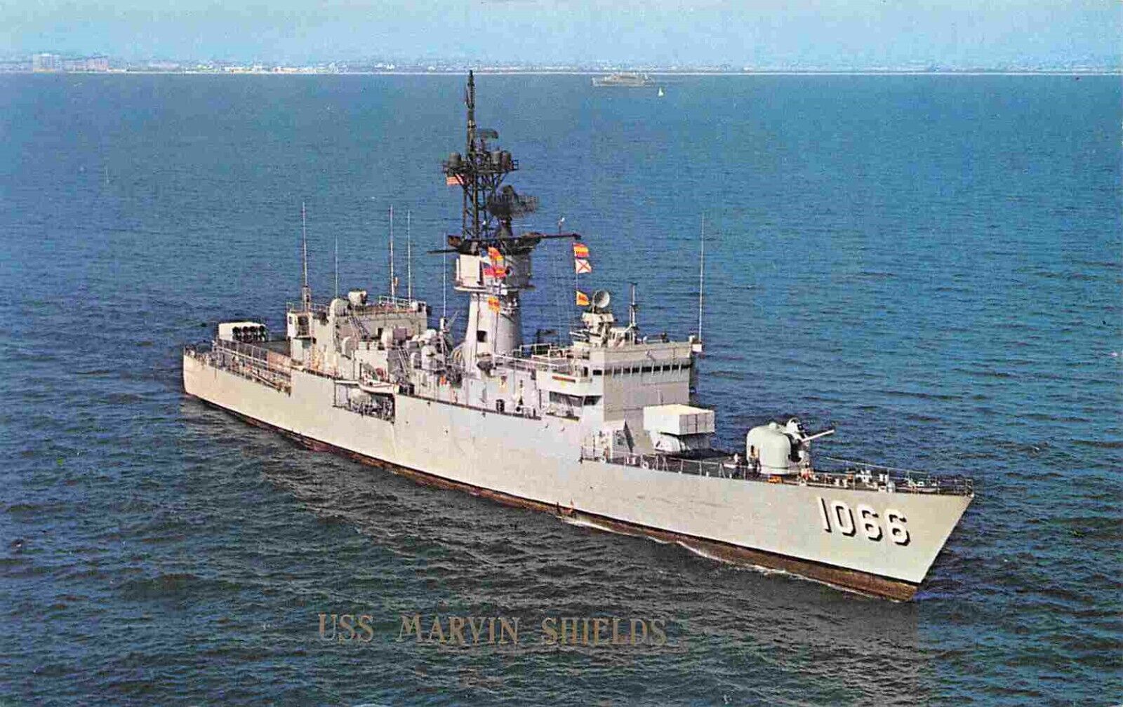 USS Marvin Shields FF-1066 Frigate US Navy Ship postcard ...