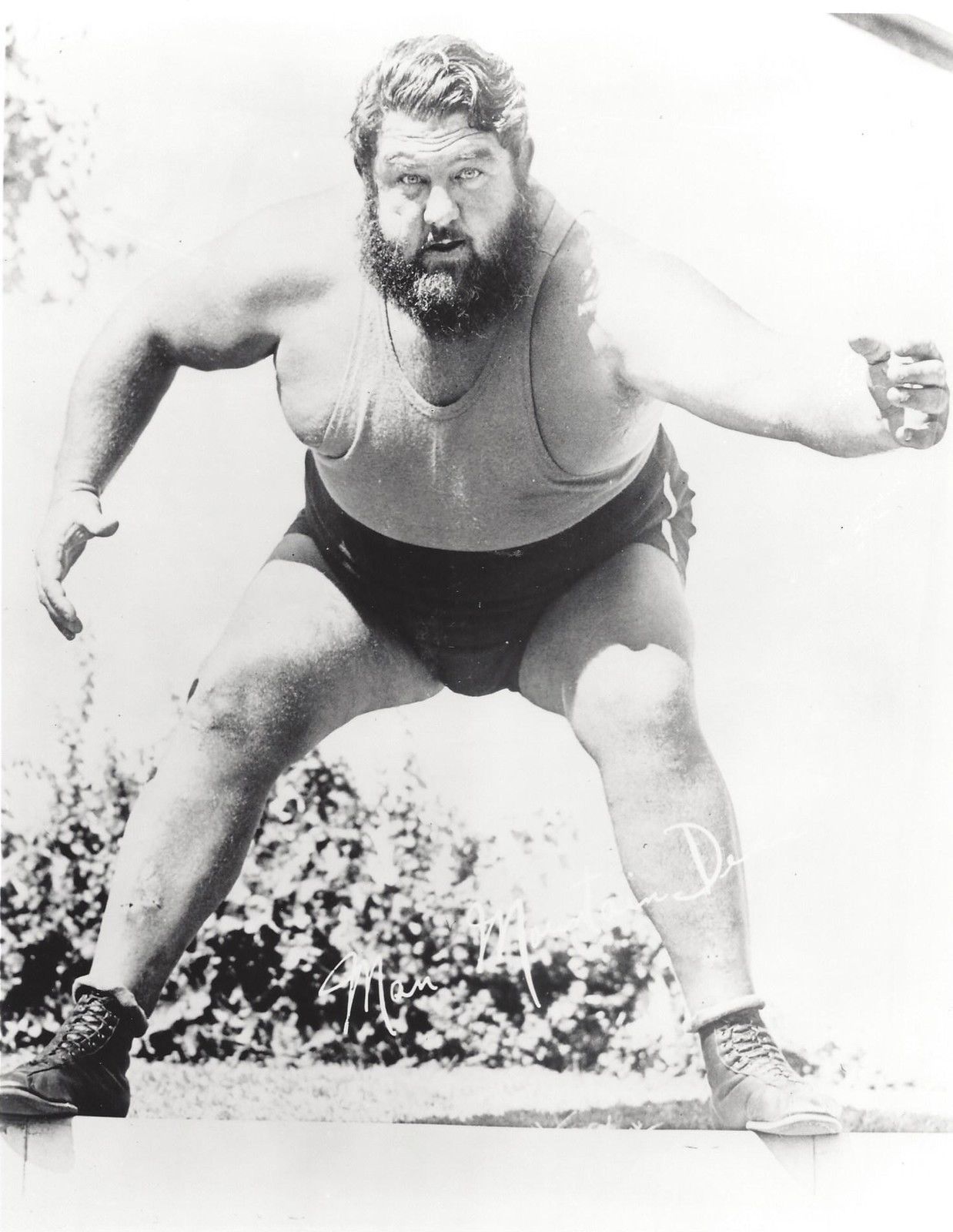 MAN MOUNTAIN DEAN 8X10 PHOTO WRESTLING PICTURE WWF - Wrestling
