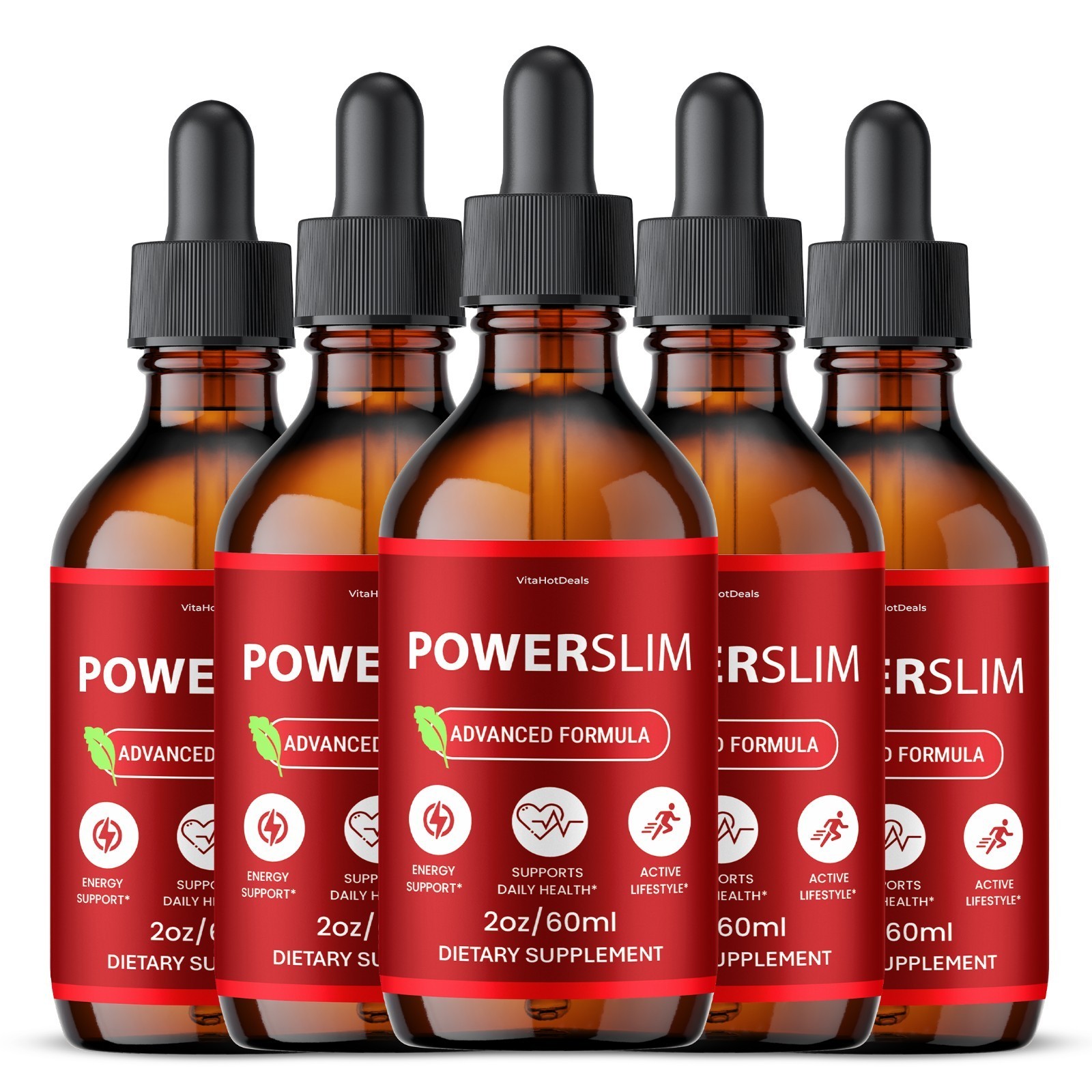 PowerSlim Drops Liquid Supplement, Max Strength, Power Slim Drops (5 ...
