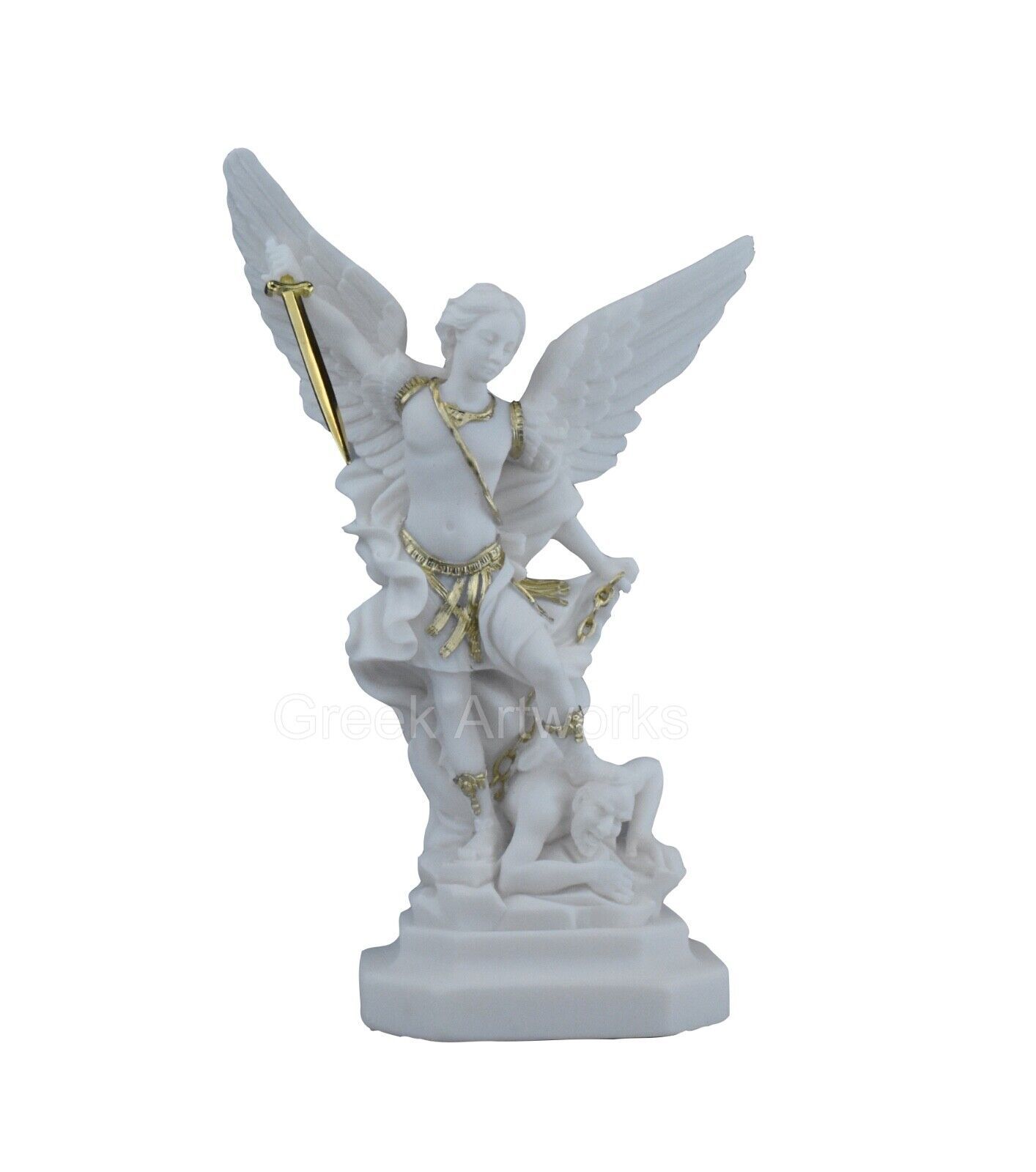 Saint St Michael Archangel Defeated Lucifer Greek Statue Sculpture ...